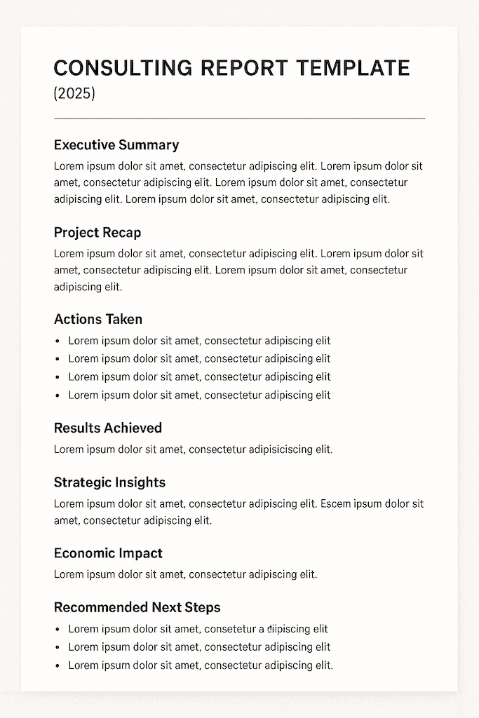 Consulting Report Template: Your Blueprint for Client Success in 2025 ...